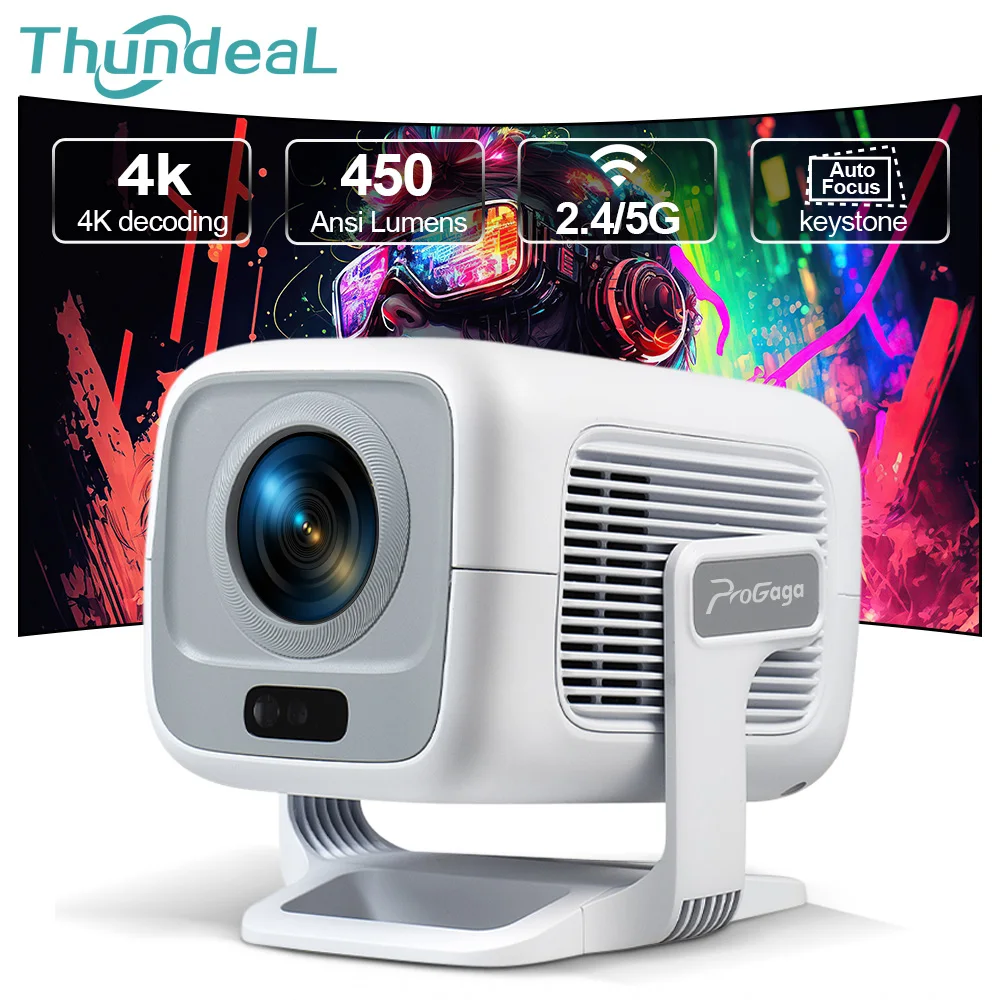 PG370 4K Mini Projector Native 1080P Android 11 Auto Focus Smart Home ...