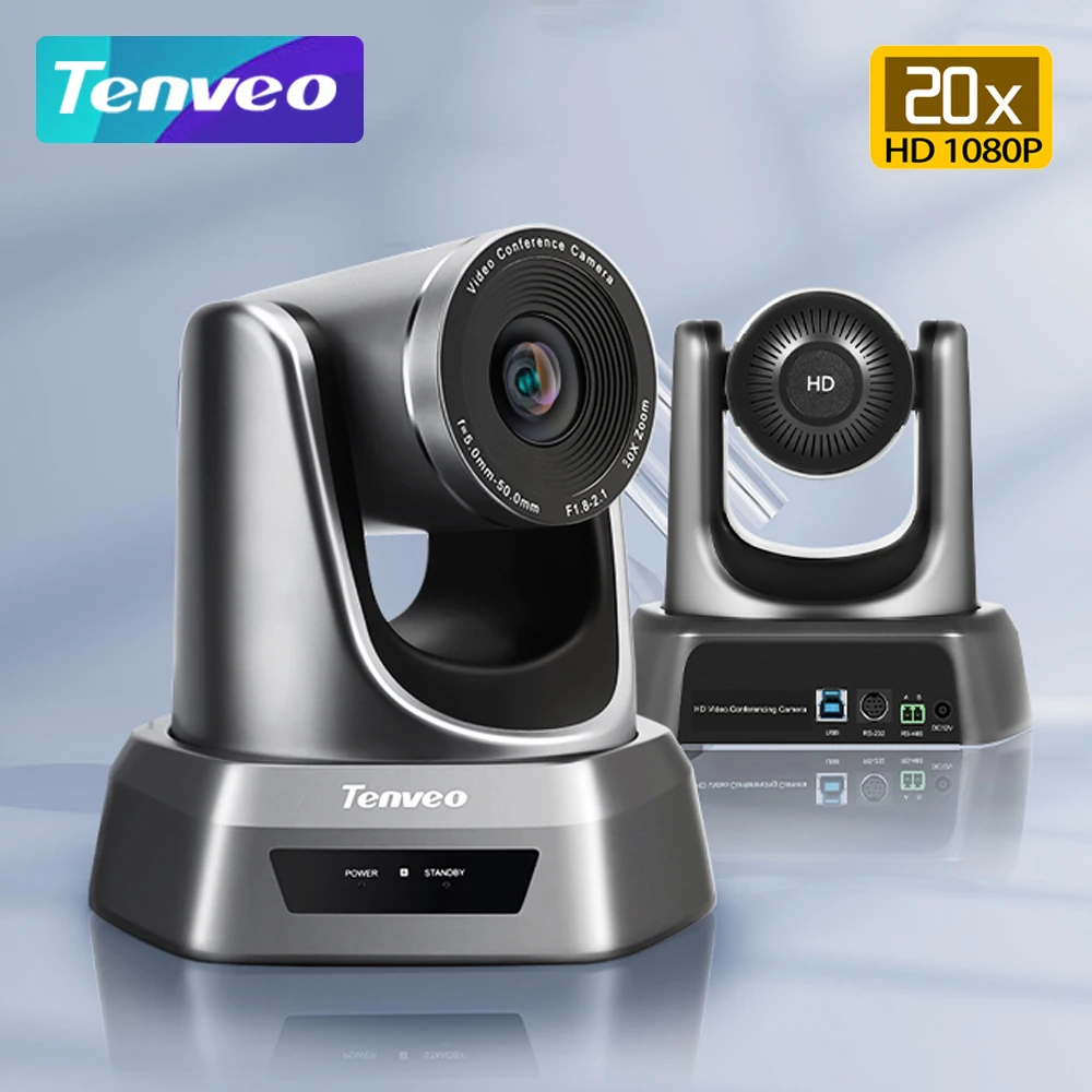 TENVEO-Câmera PTZ com Zoom Óptico, Câmera de Vídeo USB para Sala de ...