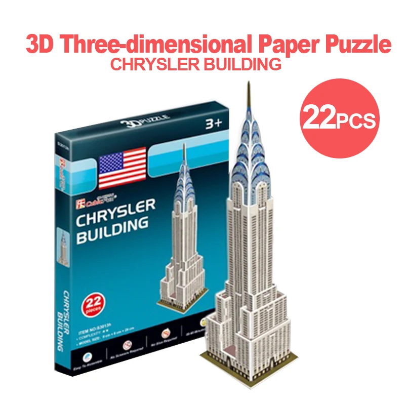 3D-Puzzles-Chrysler-Building-Paper-Model-Diy-Creative-Gift-Children ...