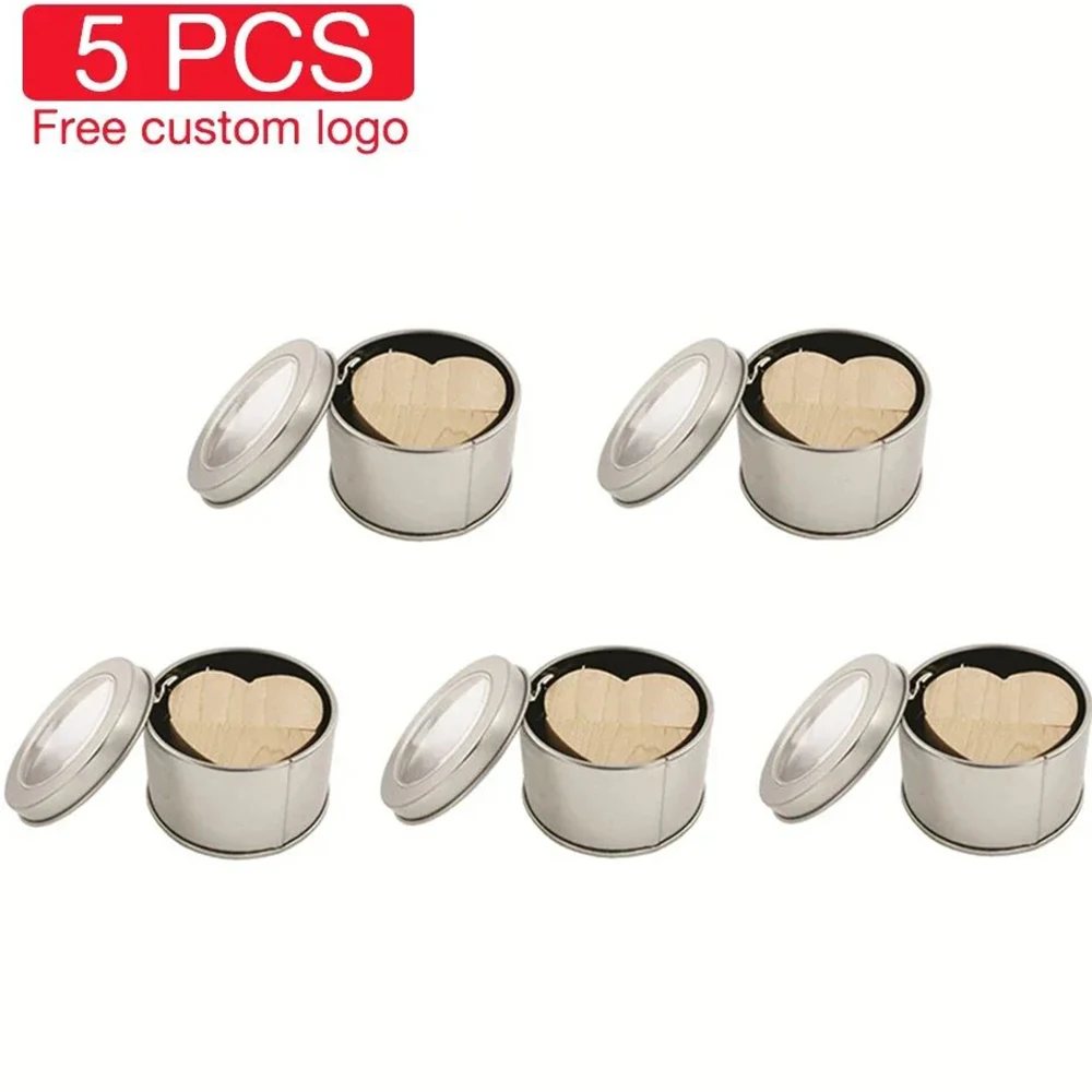 5PCS-LOT-Iron-Box-Memory-Stick-Wooden-Heart-Shape-USB-Flash-Drive-128GB ...