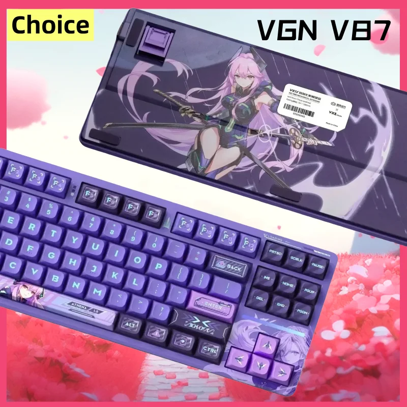 VGN-V87-pro-athena-Mechanical-Keyboard-Three-Mode-Hot-Swap-Dynamic-Gaming-Keyboard-Gasket-PBT ...