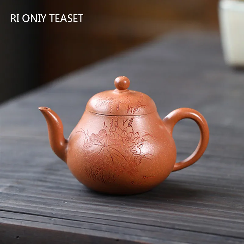 150ml-Chinese-Yixing-Handmade-Purple-Clay-Teapot-Famous-Hand-carved ...