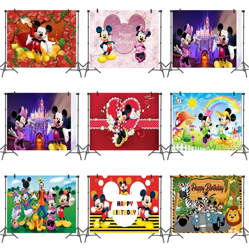 Disney-Mickey-Minnie-Photography-Backdrop-Photocall-Gift-Baby-Portrait ...