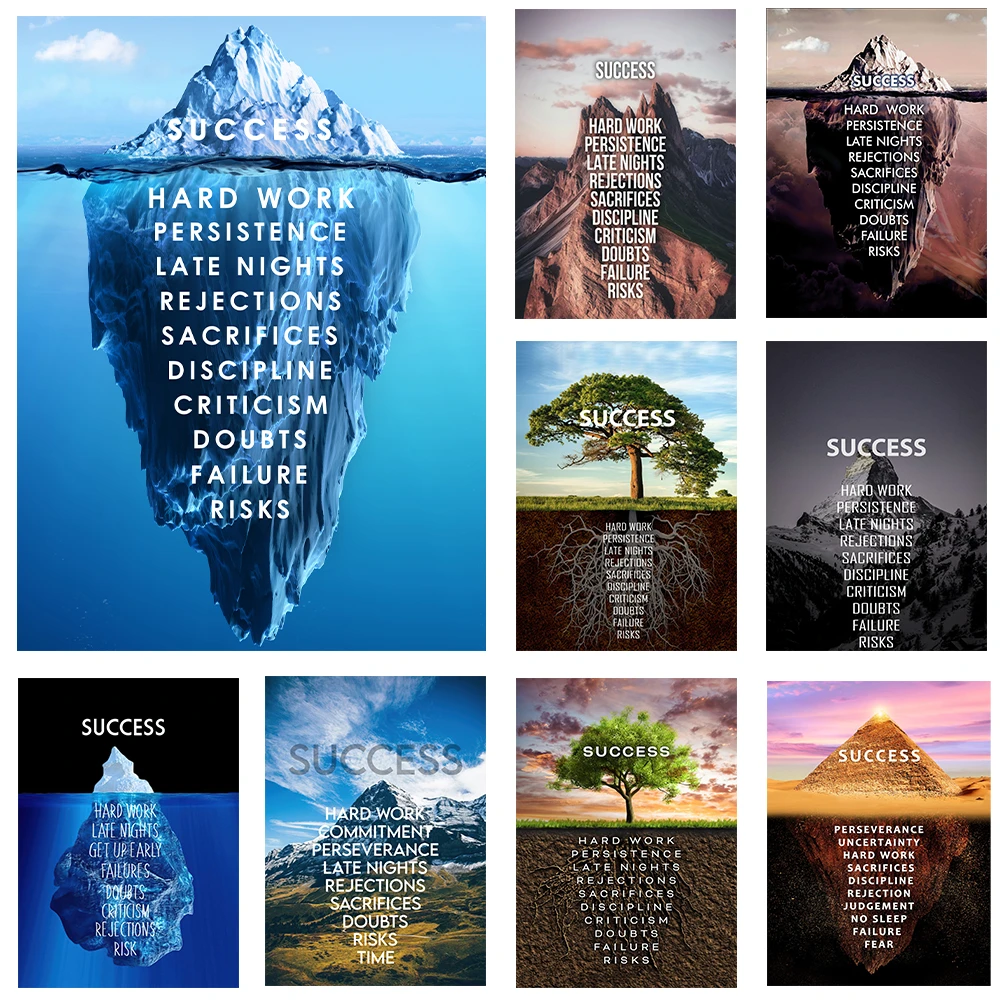 Canvas Poster Landscape Nordic Print Wall Picture Motivational Canvas ...