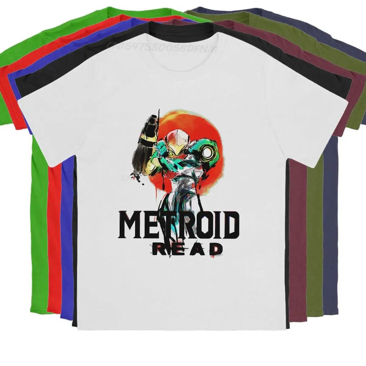 Metroid-Dread-Samus-Artwork-Classic-T-shirts-Men-Pure-Cotton-Cool-T ...