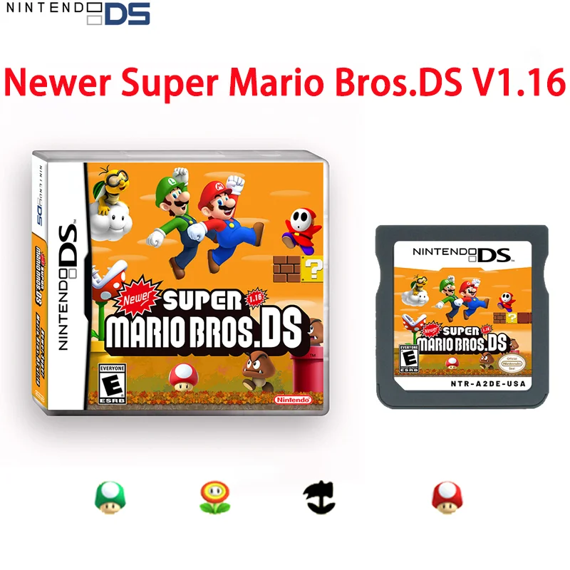 NDS-Game-Cards-Newer-Super-Mario-Bros-DS-V1-16-Cartridge-Adventure-Game ...