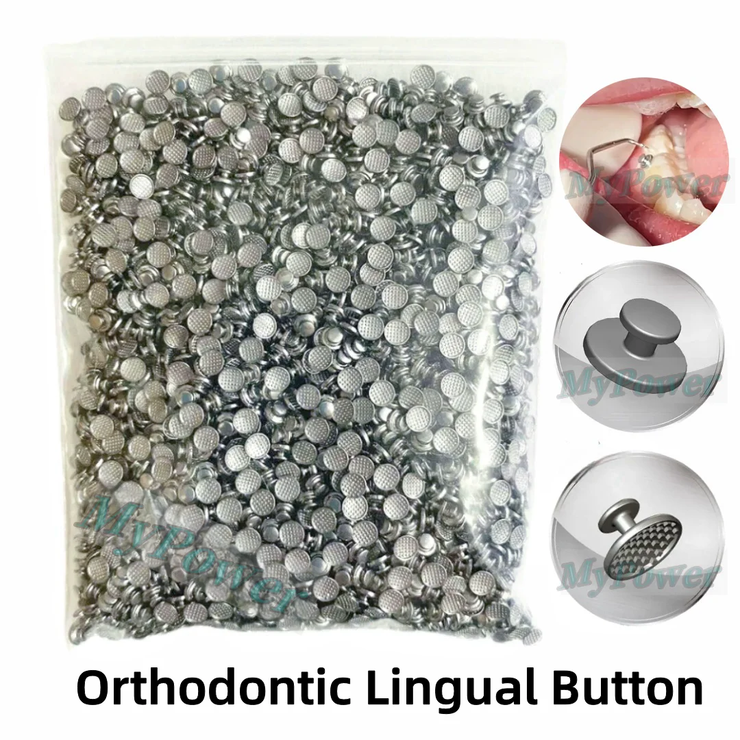 Dental-Orthodontic-Lingual-Button-Bondable-Round-Mesh-Base-Bond-Bonding ...