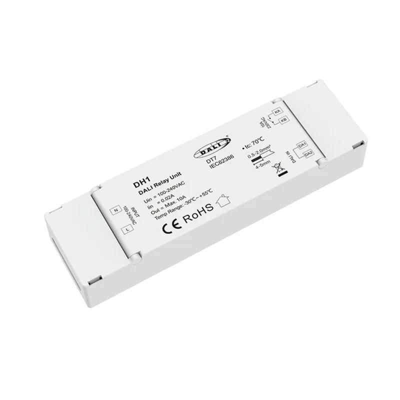 100-240VAC-1CH-10A-DALI-AC-Relay-Unit-DH1-1-Channel-DT7-DALI-2 ...