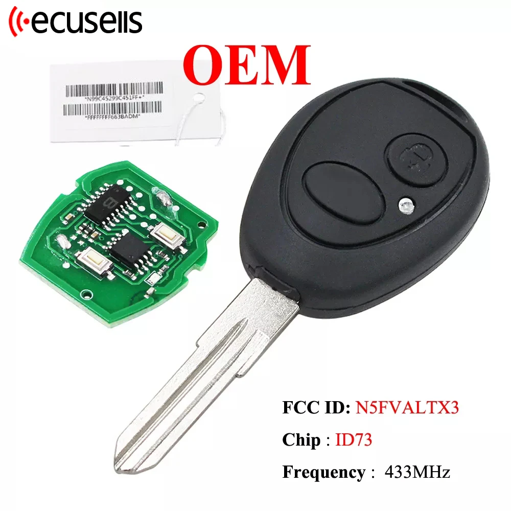 Ecusells-OEM-2-Buttons-Remote-Key-Fob-433Mhz-ID73-Chip-for-Land-Rover ...