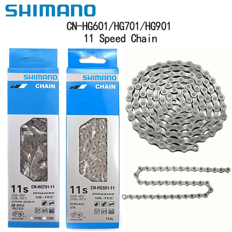 SHIMANO-Bicycle-Chain-N-HG601-HG701-HG901-11-Speed-HG-X11-HYPERGLIDE ...
