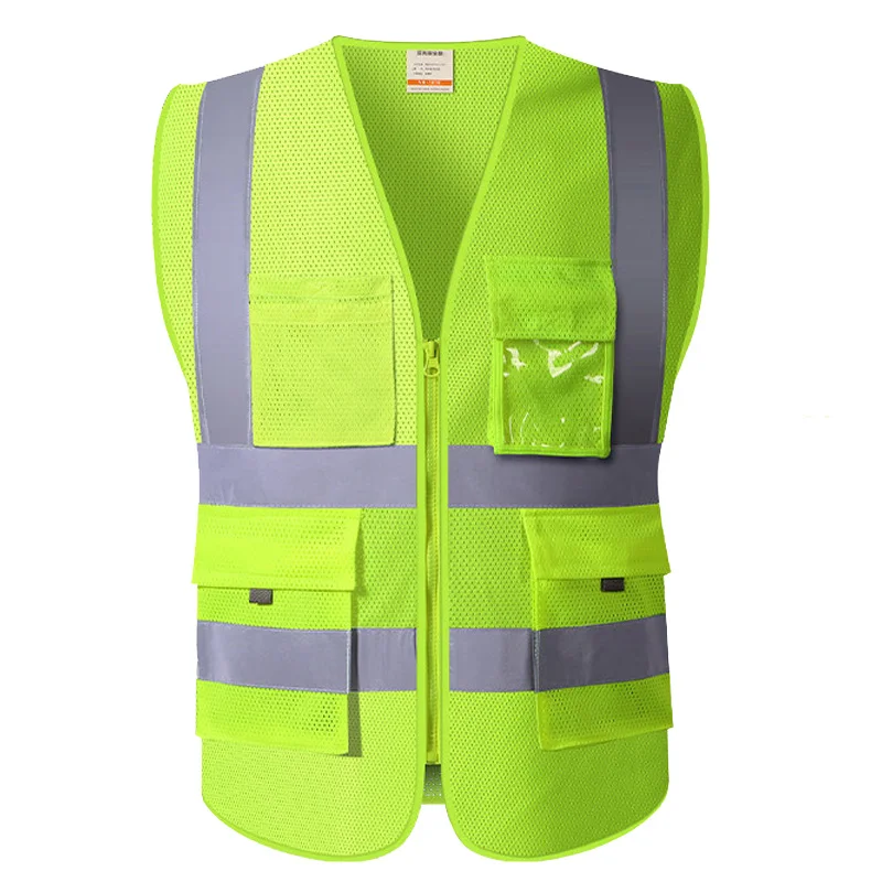 Reflective Yellow Construction Vest - Work Safety Direct