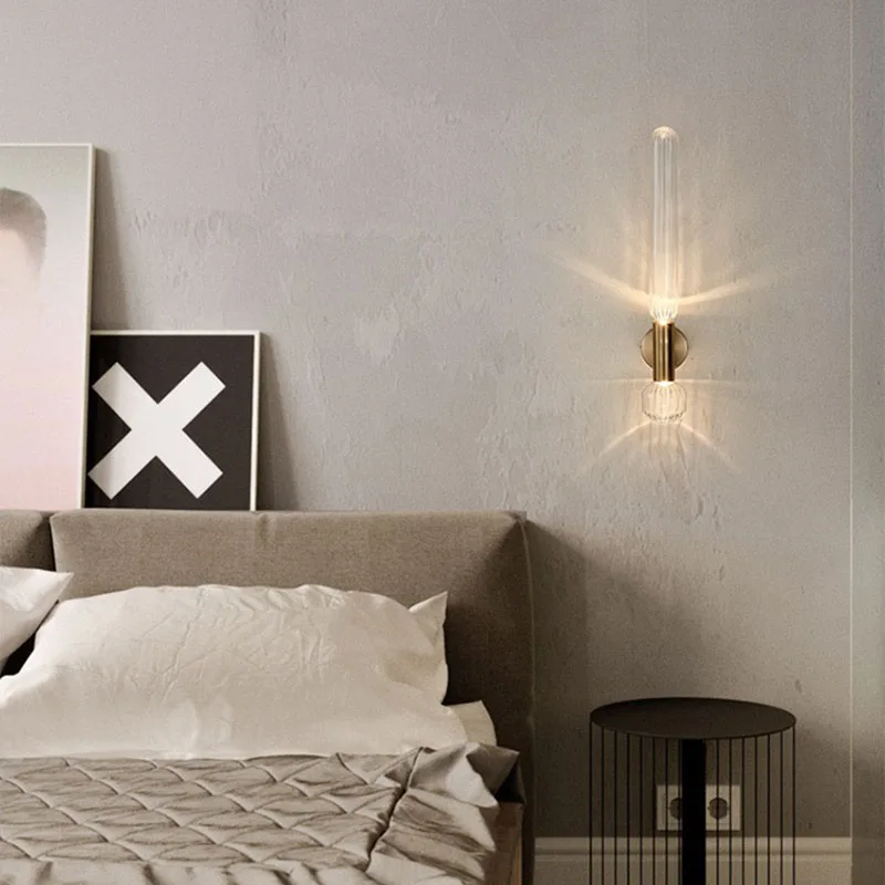 Nordic Transparent Glass Iron Fashion LED Decor Home Atmosphere Wall ...