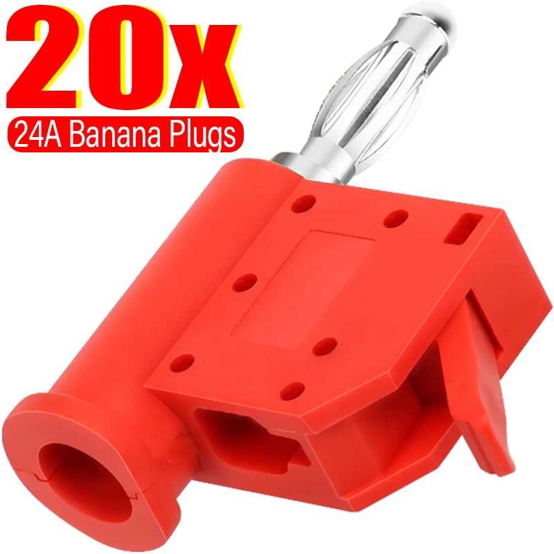 24A No Solder Connect Banana Plug Quick Wire Connectors Plugs for Home ...