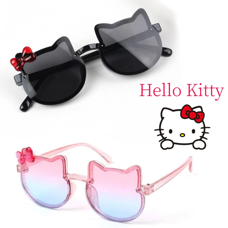 Hello Kitty Children Sunglasses Anti-UV Round Sun Glasses Cartoon Cute ...