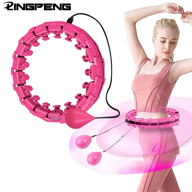 Smart Hula Hoop Reifen,Hoola Hoop Reifen Erwachsene24 Knoten Abnehmbarer Ring 2 in 1 ...