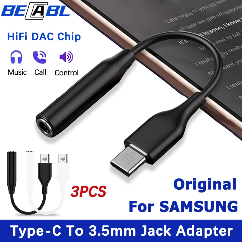 Original Samsung Usb Type C To 3.5mm Jack Aux Audio Cable Headphone ...