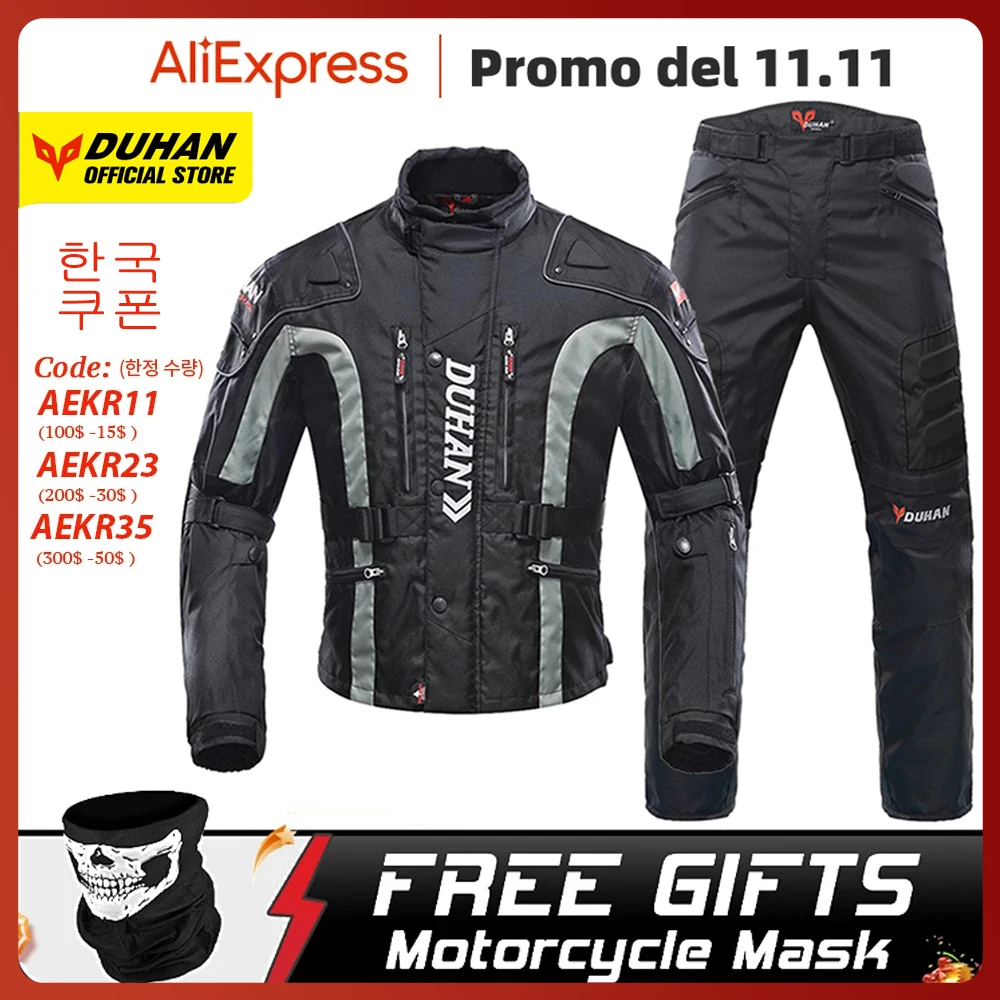 DUHAN-Ensemble-veste-et-pantalon-de-moto-pour-homme-imperm-able ...