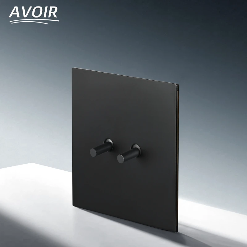 Avoir Black Retro Toggle Switch 2 Way Usb Wall Socket Stainless Steel ...