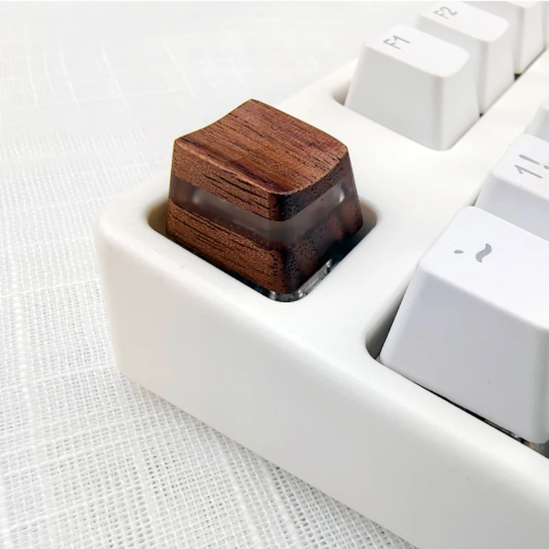 OEM Walnut Wood Keycaps Are Handmade Custom Solid Wood Translucent ...