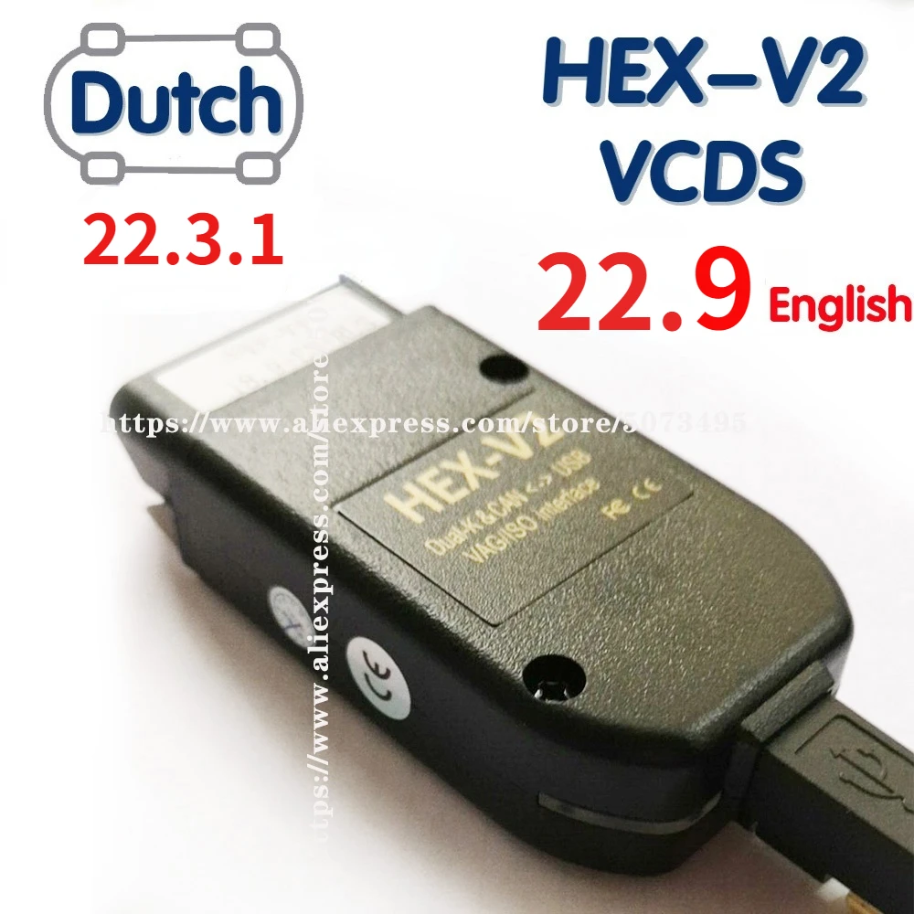 2022 VCDS HEX V2 Cable HEX Interface VAGGCOM 22.3 per VW AUDI Skoda ...