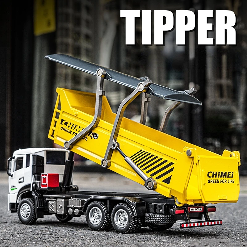 Diecast-Dumper-Truck-Model-Toy-para-crian-as-Alloy-Dipper-Car-Container ...