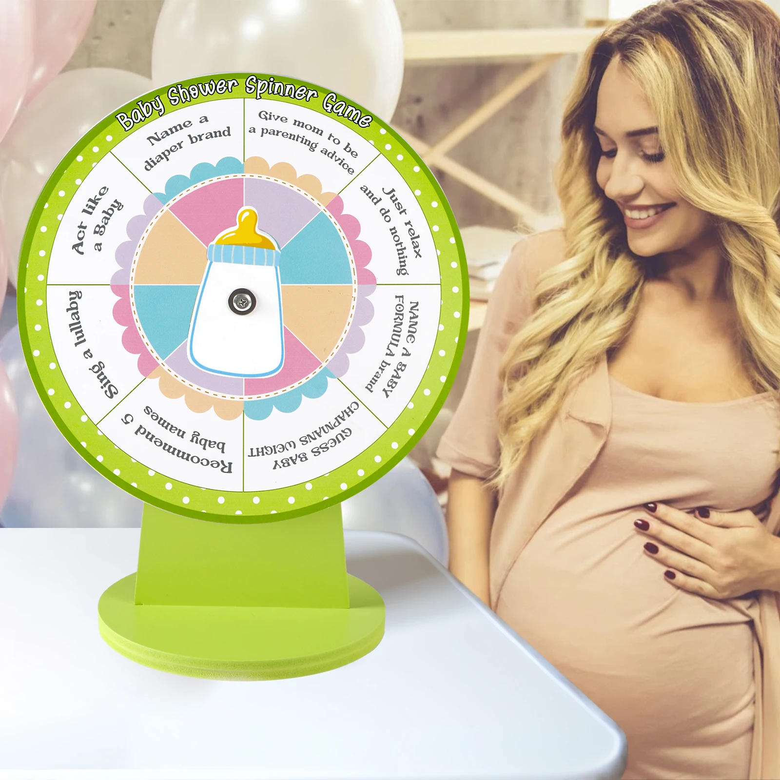 12-Inch-Baby-Shower-Games-Funny-Spin-The-Wheel-Prize-Wheel-Spinner-with ...