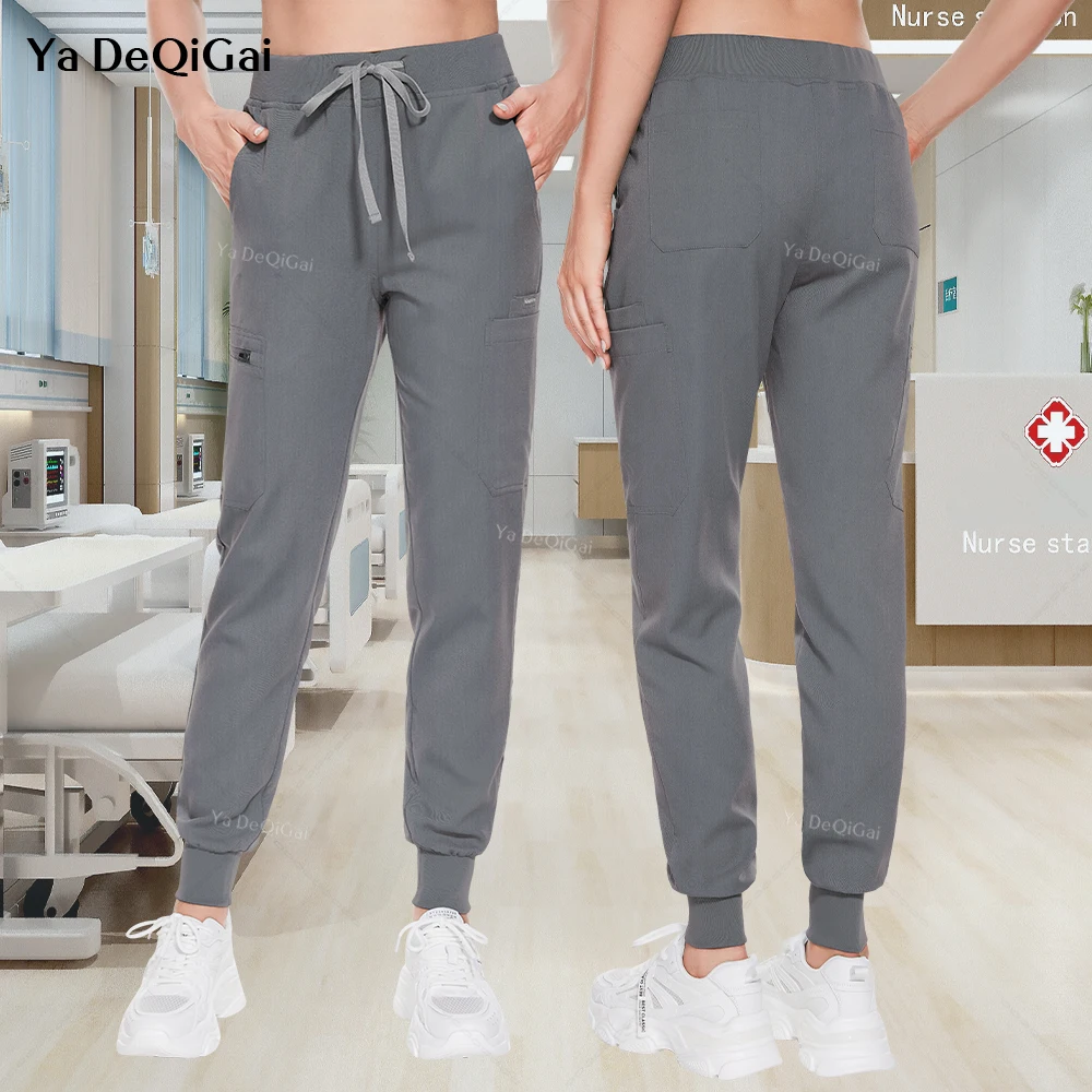 Medical-Scrubs-Surgical-Work-Pants-Unisex-Doctor-Nurses-Uniforms ...
