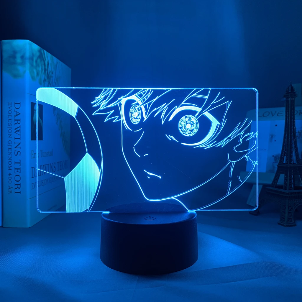 Luz de noche Led de Anime, candado azul Yoichi Isagi para decoración de ...