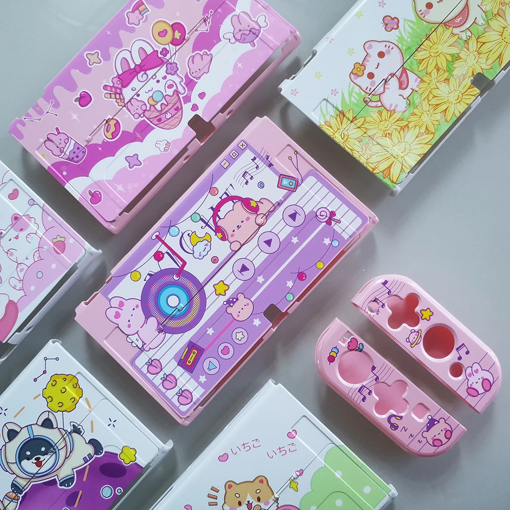 New Switch Oled Case Pc Hard Cover Shell Cute Cartoon Case For Nintendo ...