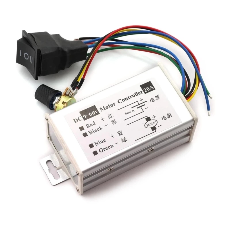 DC9V-60V-20A-DCMotor-Speed-Controllers-HighPower-Motor-Dimmer-1200W ...