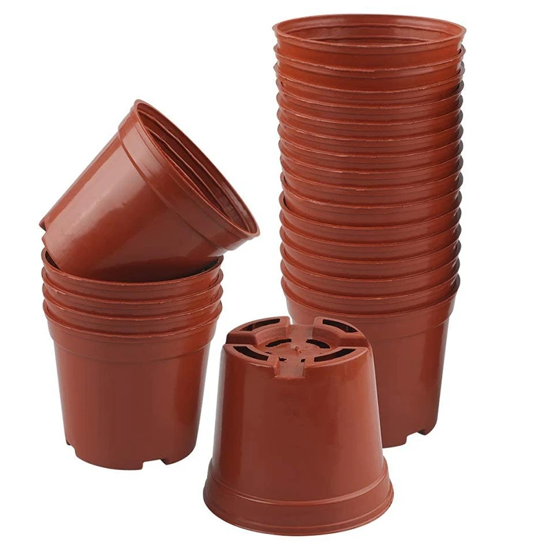 100pcs 8.5cm Round Plastic Plant Pots Small Flower Pots For Plant ...