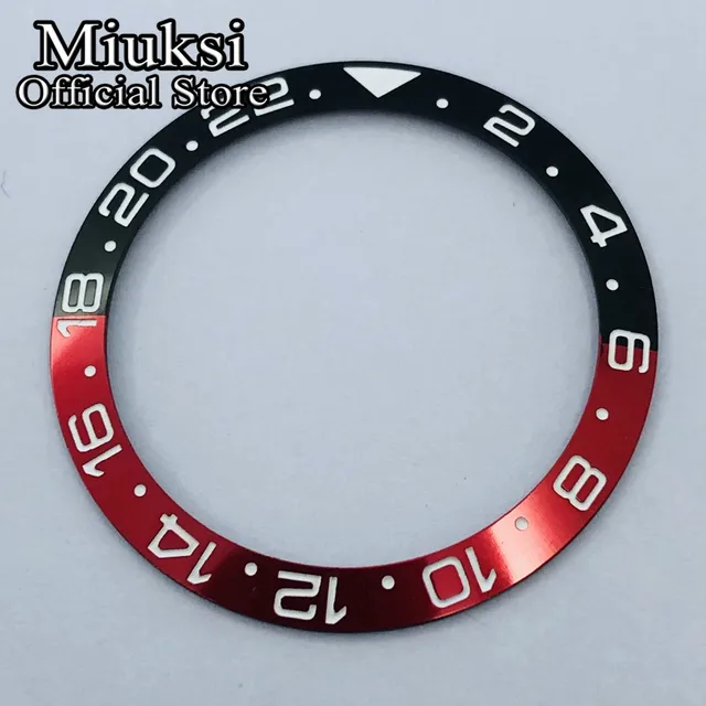 Bezel Insert 38mm Ceramic | Black Red Bezel Ceramic | Bezel Insert ...