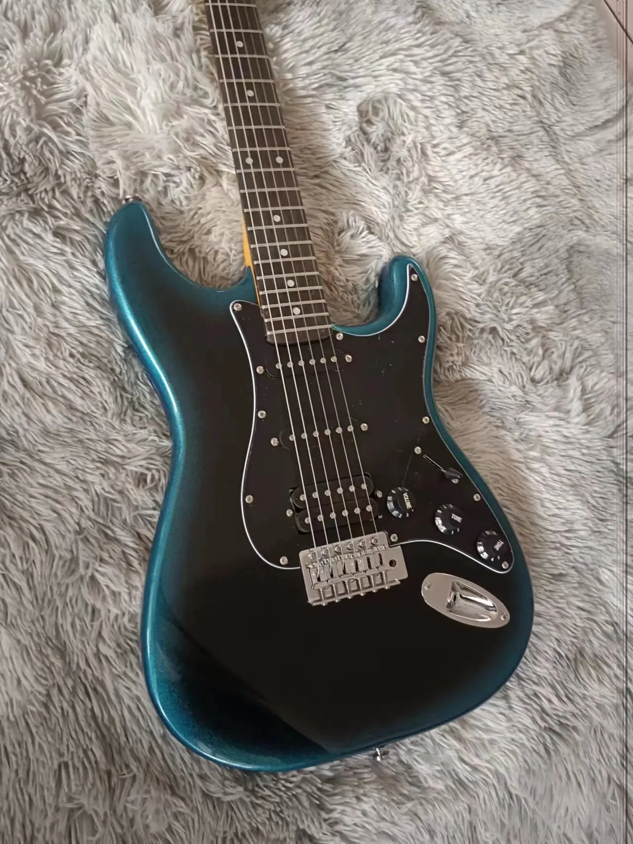 Dark-blue-electric-guitar-very-high-end-and-classy-with-good-feel-and ...