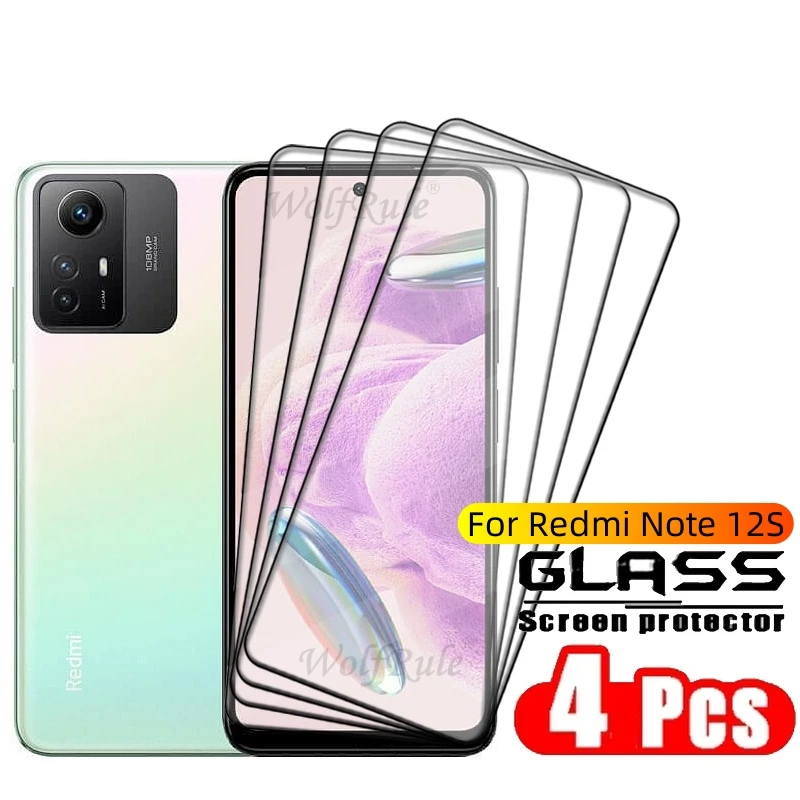 4PCS-Full-Cover-Glass-For-Redmi-Note-12S-Glass-Xiaomi-Redmi-Note-12S ...