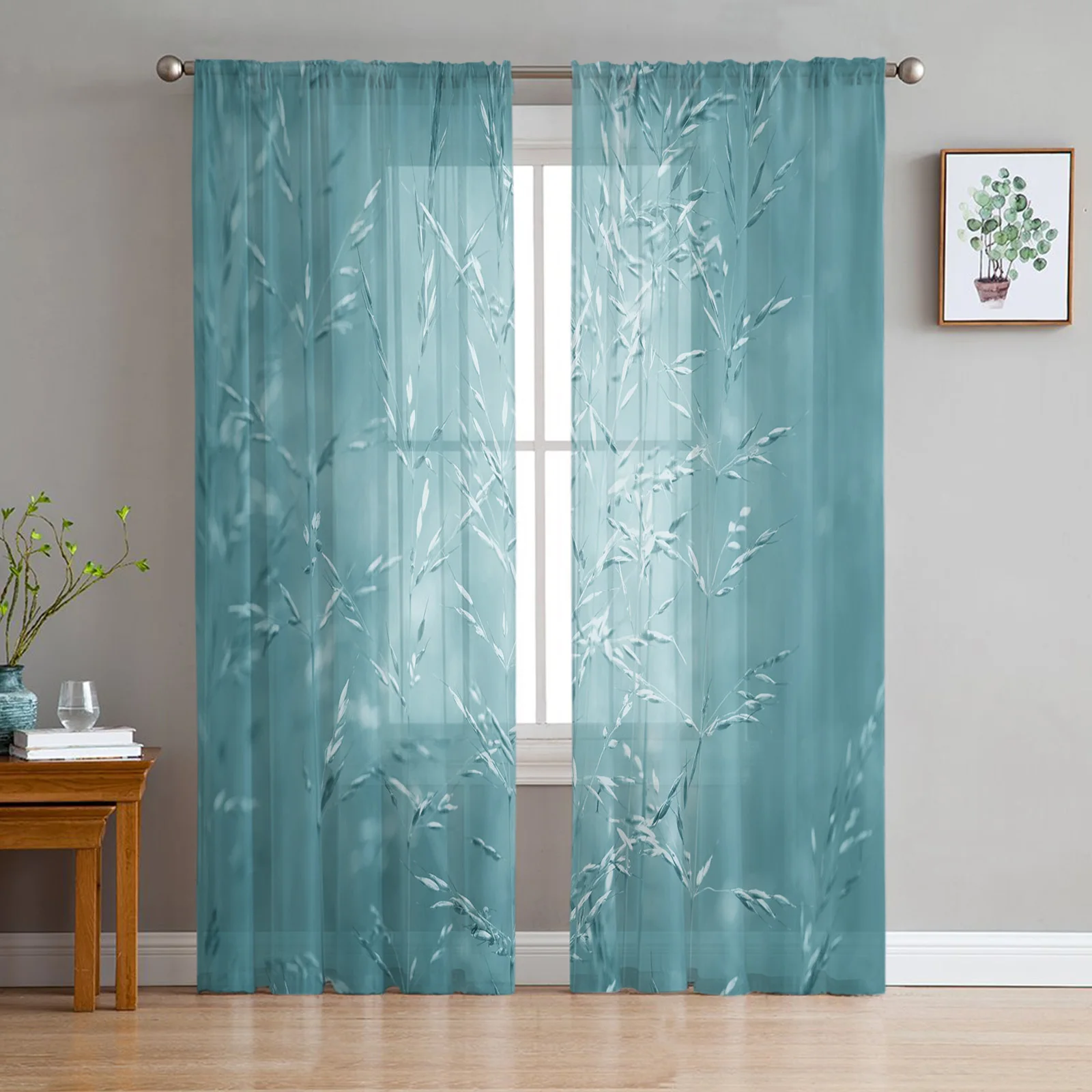 Turquoise Curtains Living Room | Turquoise Curtains Bedroom - Tulle ...
