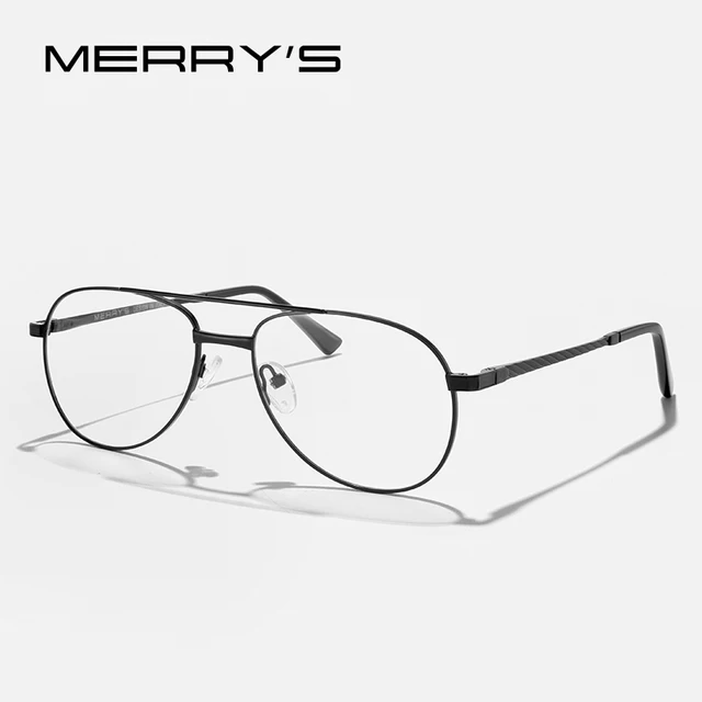 MERRYS DESIGN Classic Pilot Glasses Frames For Men Women Titanium Alloy ...