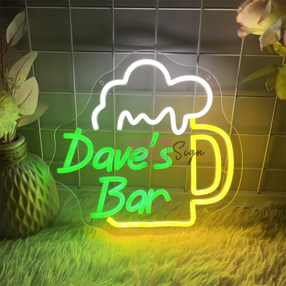 Custom Bar Neon Signs Led Cafe Bar Decoration Neon Lights USB Custom ...