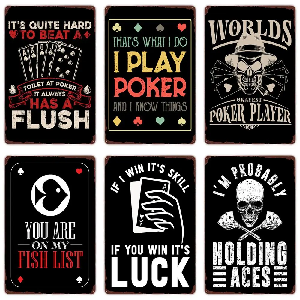That's What I Do I Play Poker Vintage Metal Tin Signs Bluffing Funny ...