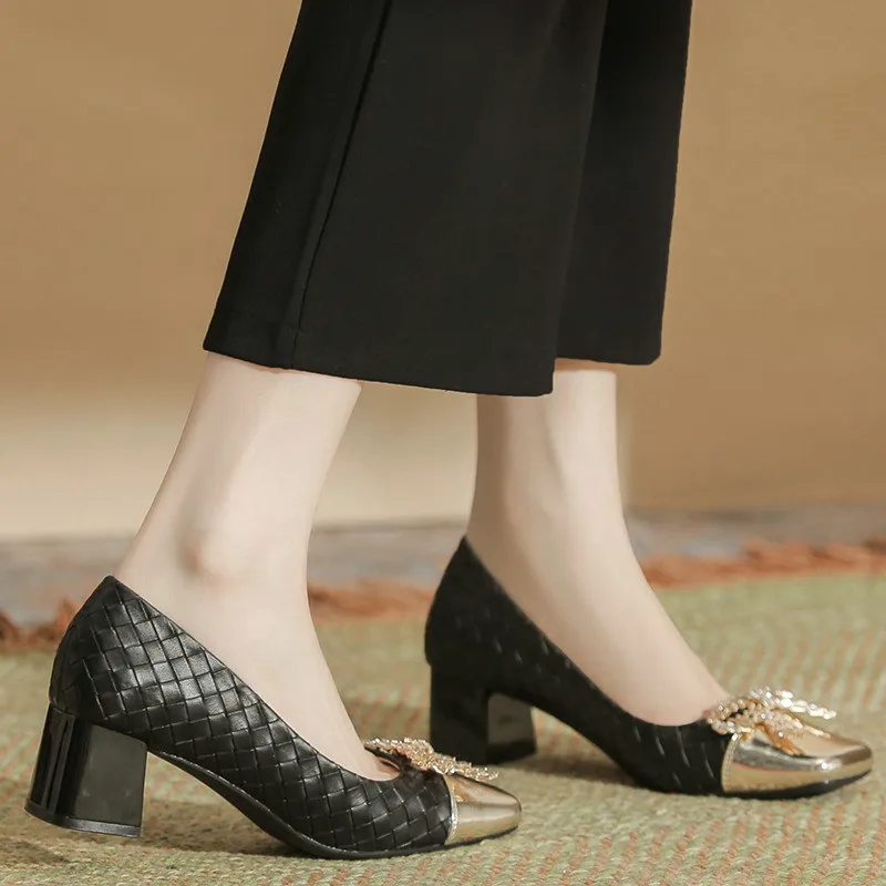 Big-Bow-Matching-Color-High-Heels-Women-s-Rhinestones-Pumps-French ...