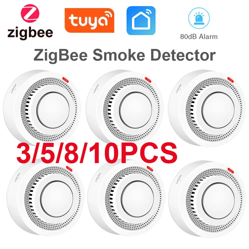 Tuya Zigbee Smoke Detector Home Kitchen Security Safety Prevention ...