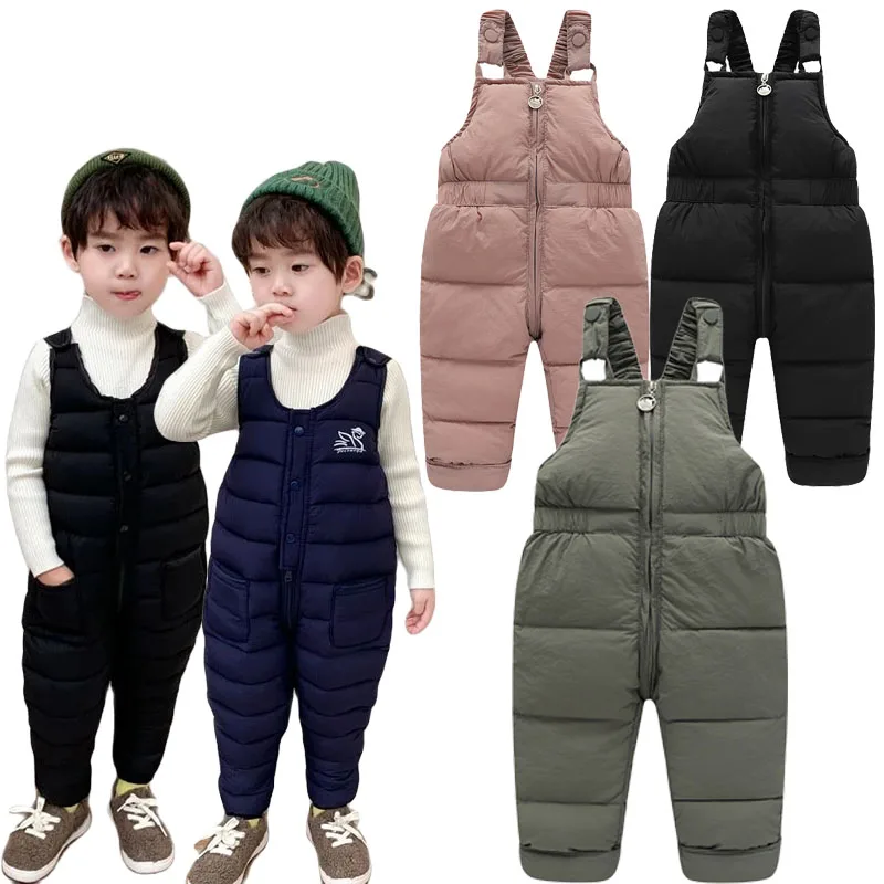 Children Ski Pant Winter Warm Boys Overalls | Winter Children's ...