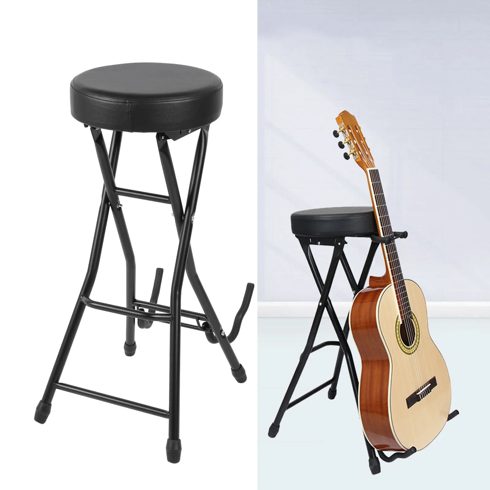 Foldable Guitar Stool Seat 29.1in Height Guitar Chair Seat with Padded ...