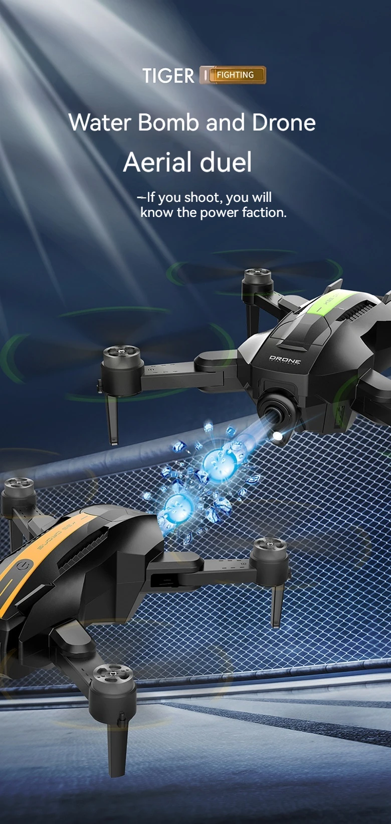 물 폭탄 드론 - 4축 항공기 물 폭탄의 광학 흐름 항공 사진 대화형 접이식 원격 제어 크리스마스 선물 – RCDrone
