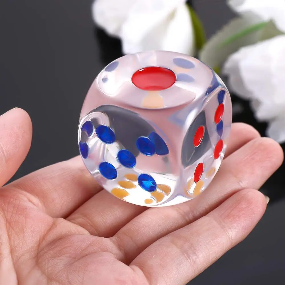 35mm-Acrylic-Dice-Colorful-Transparent-6-Sides-Dice-Board-Game-Square ...