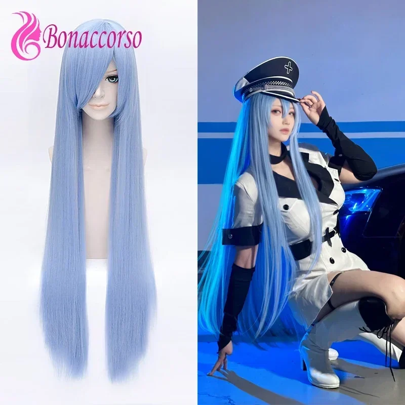 Esdeath Cosplay Wig Lce Blue Synthetic Long Straight Wig Akame Ga Kill ...