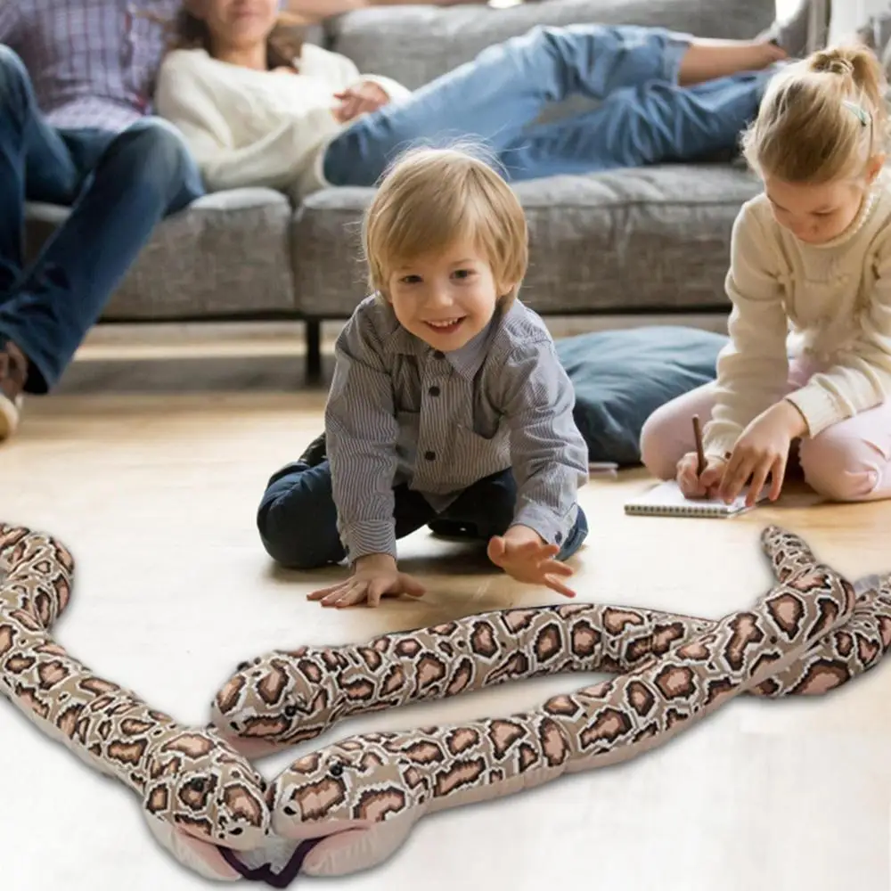 Big Snake Stuffy 59in Snake Puppet Comfortable Realistic Snake Natural ...