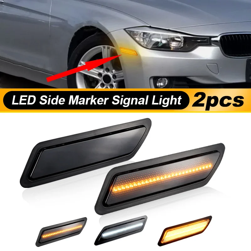 LED Front Bumper Light Side Marker Lamps Turn Signal Light For BMW F30 ...
