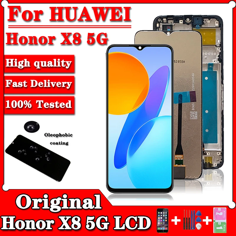Original 6.5“ For Huawei Honor X8 5G LCD Display Screen Touch Digitizer ...