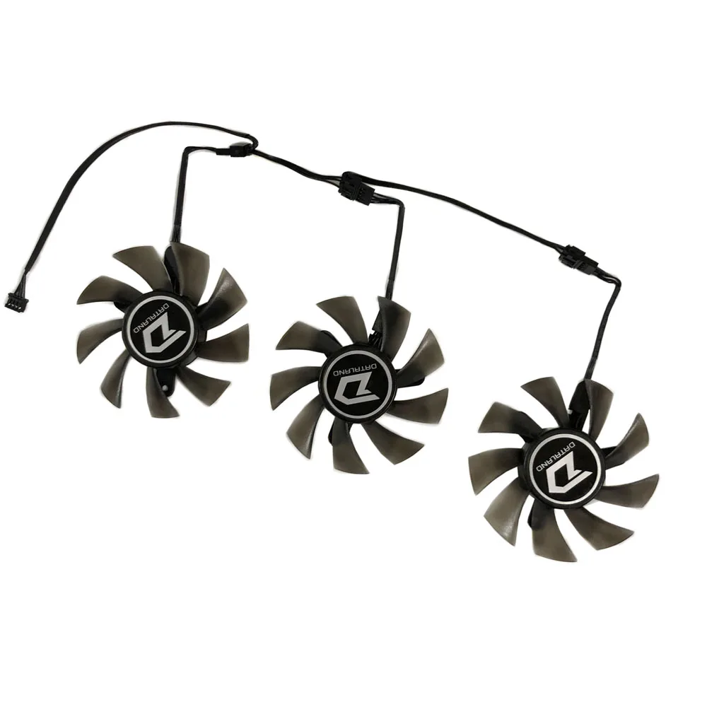 3Pcs/Set GA81S2U (Replace GA81B2U) Cooling Fan For Powercolor RX570 4GB ...
