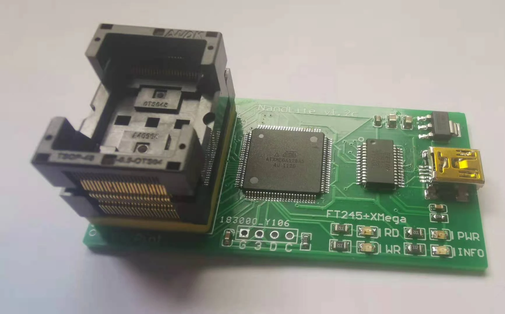 Programador de memoria FLASH NAND TSOP48, K9GAG08U0E, K9F2G08U0A| | - AliExpress